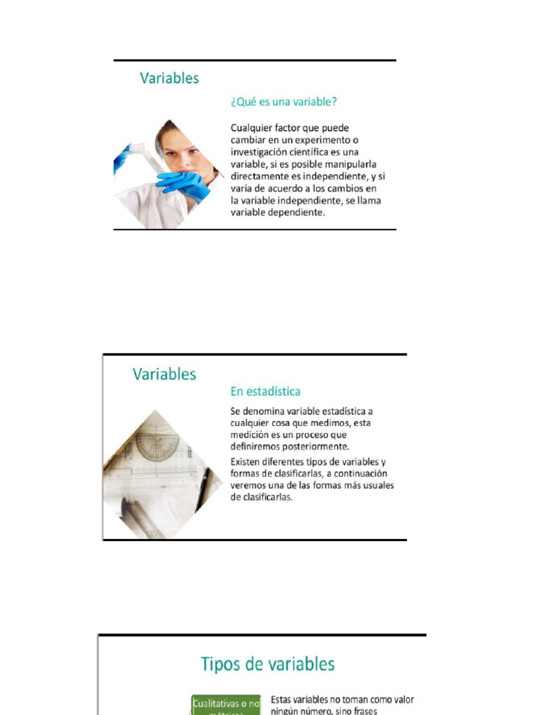 Variables estadisticas | PDF