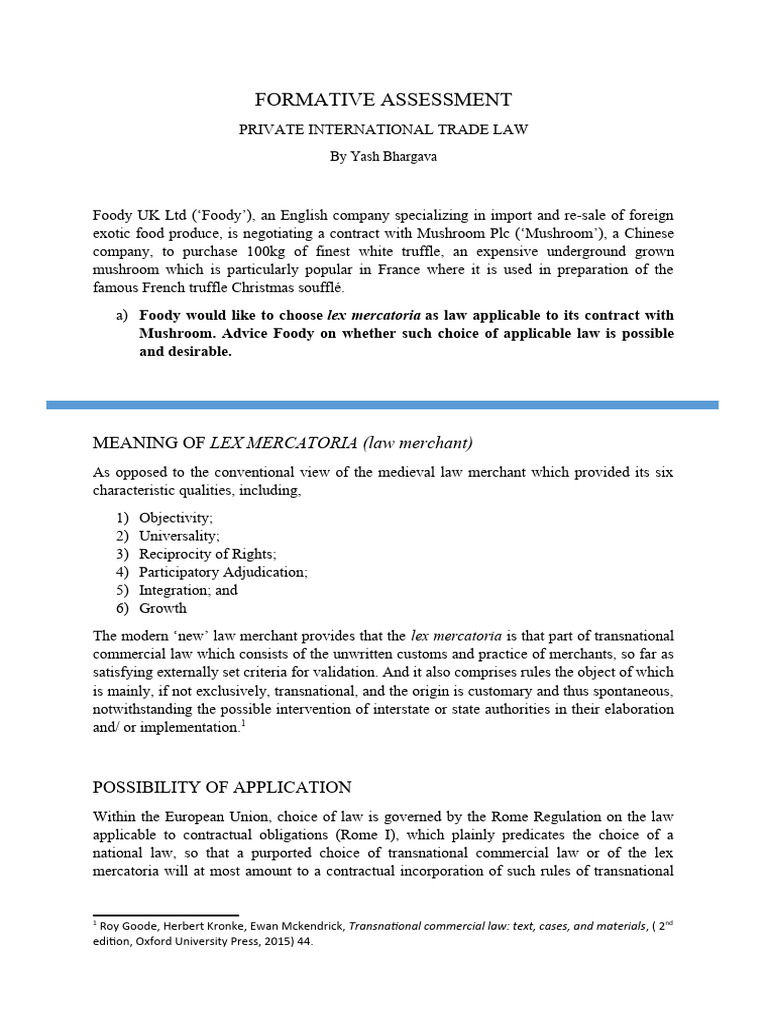 FORMATIVE ASSESSMENT Final Pvt. Int. | PDF | Precedent | Civil Law ...