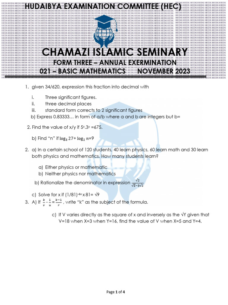 Math 3 | PDF | Decimal | Mathematics