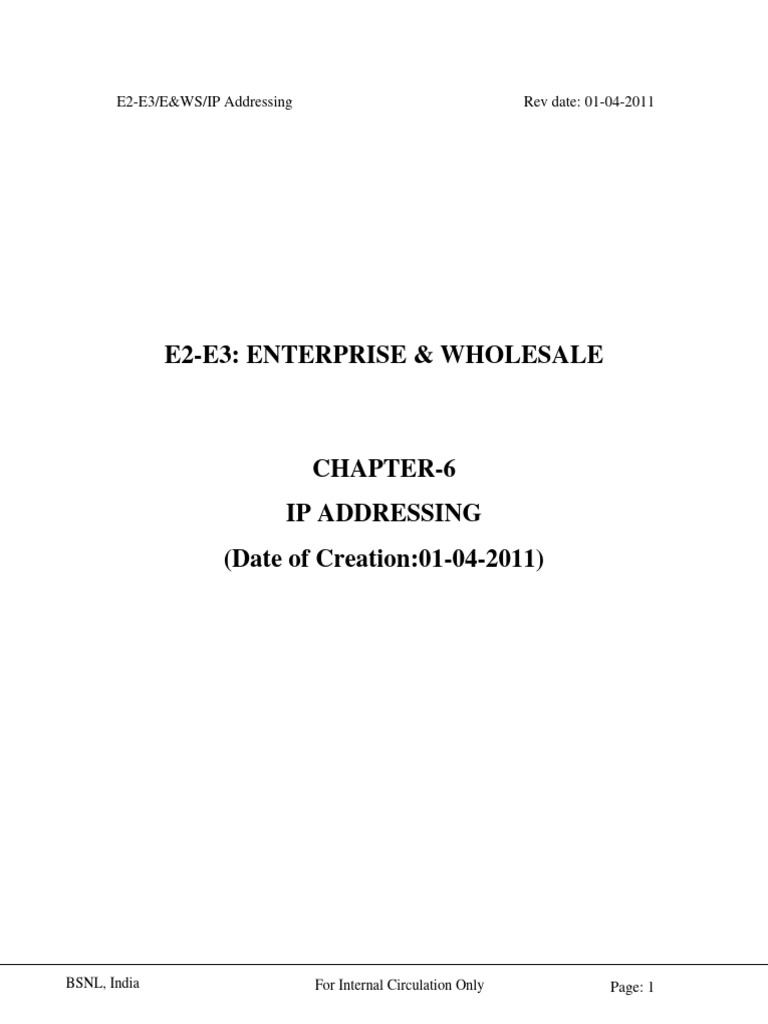 Chapter06.IP Addressing | PDF