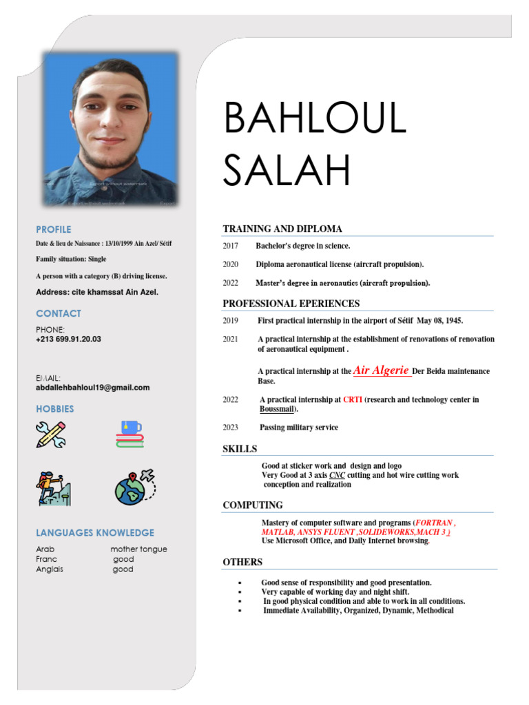 Salah cv1 | PDF | Software | Computing
