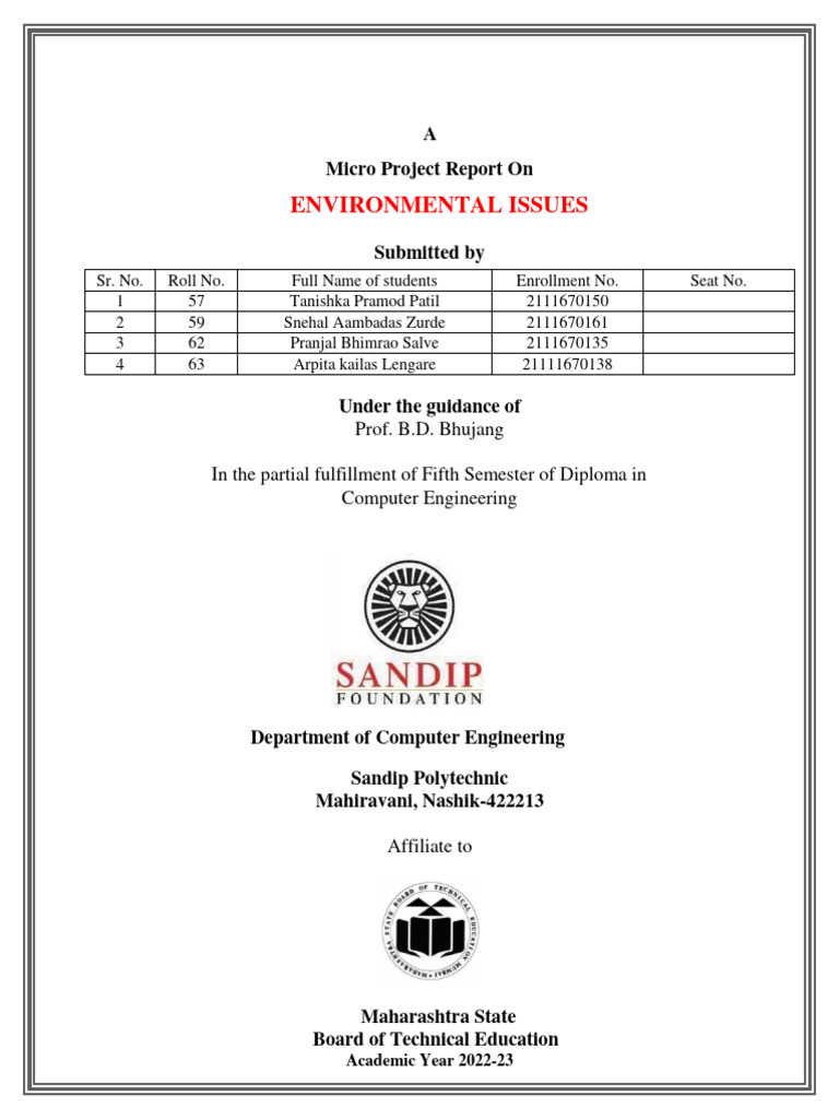 EST MIcroproject | PDF | Climate Change | Greenhouse Gas