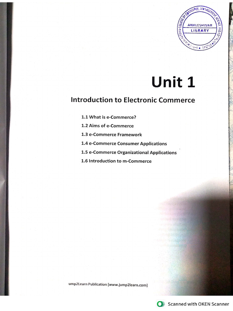 E - Commerce Unit 1 | PDF