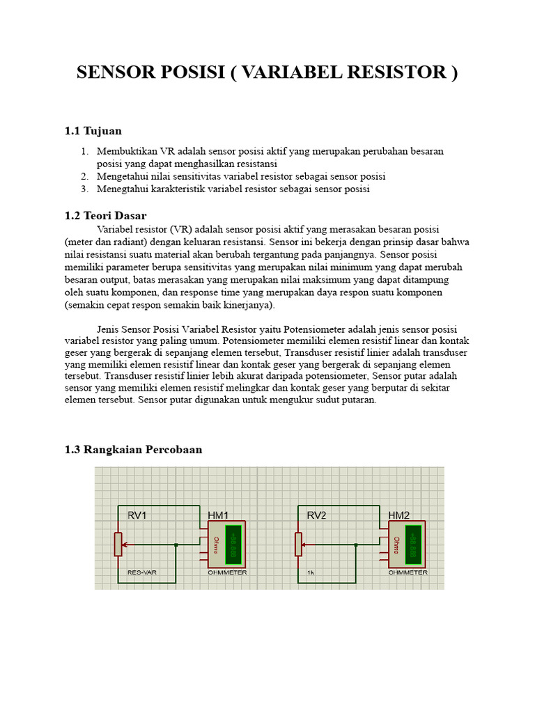 Sensor Posisi Variabel Resistor SKC Oi Oi-1 | PDF