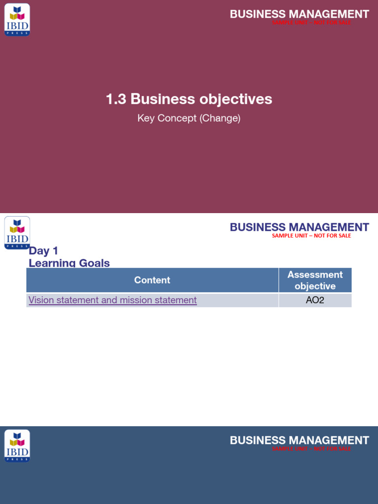 1.3 Business Objectives | PDF | Corporate Social Responsibility ...