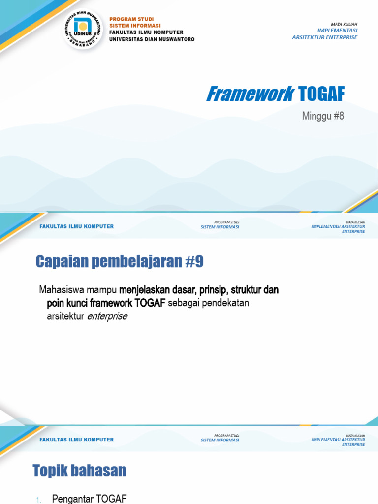 Framework - TOGAF | PDF