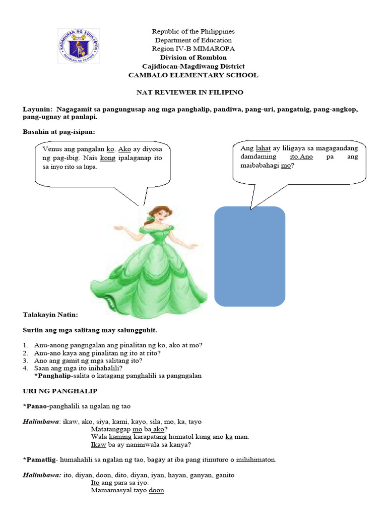 Nat Filipino 6 | PDF