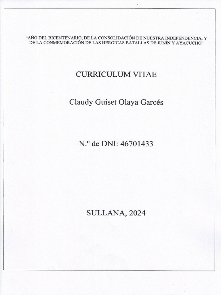 Cv-Claudy 2024 | PDF