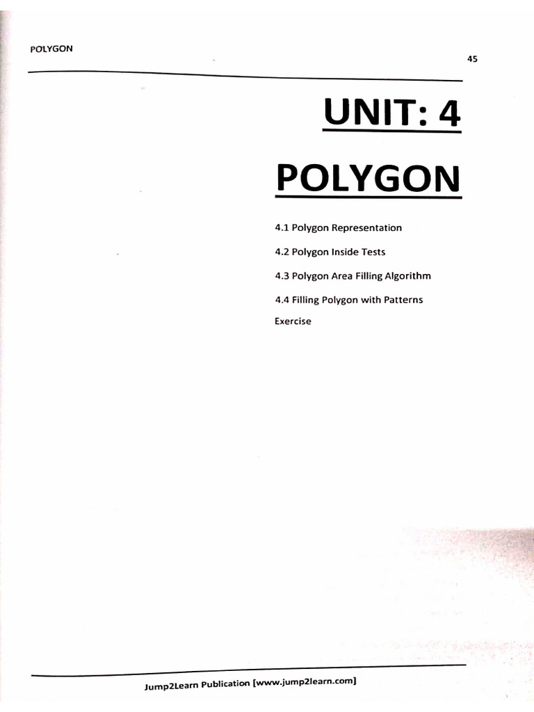 CG Unit 4 Polygon | PDF