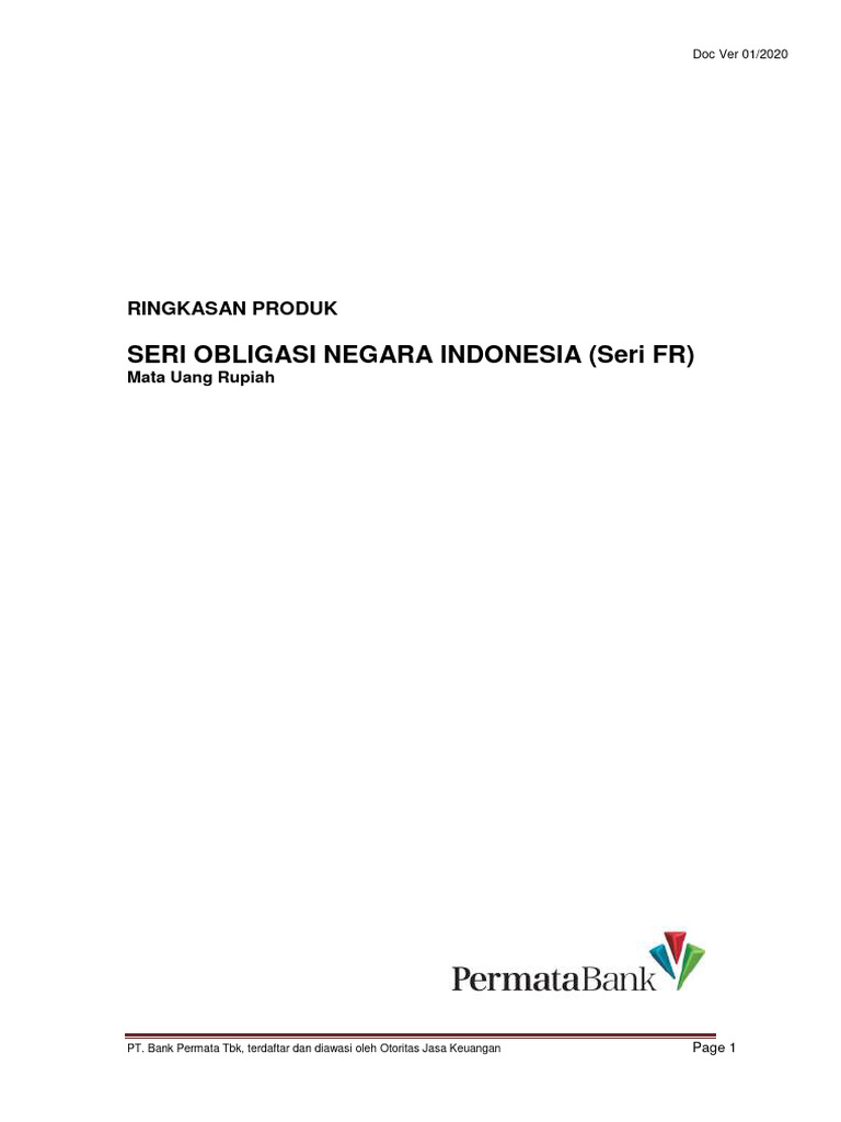 Ringkasan Produk Seri FR - Final Version Januari 2020 | PDF