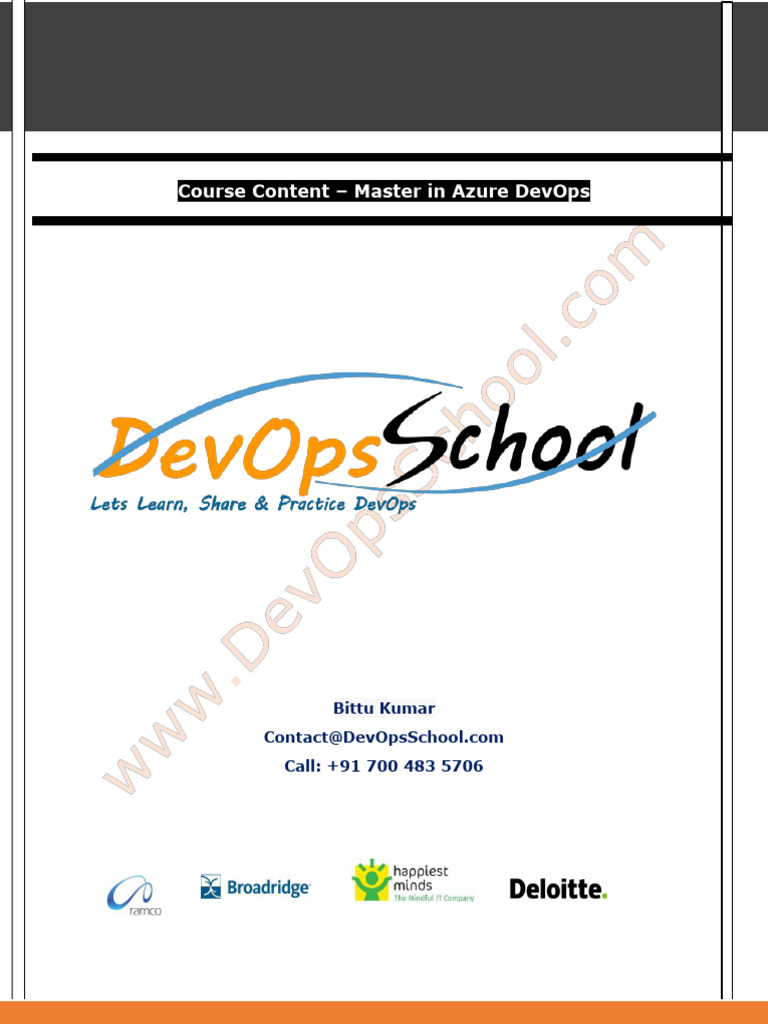 Master in Azure Devops | PDF | Microsoft Azure | Cloud Computing