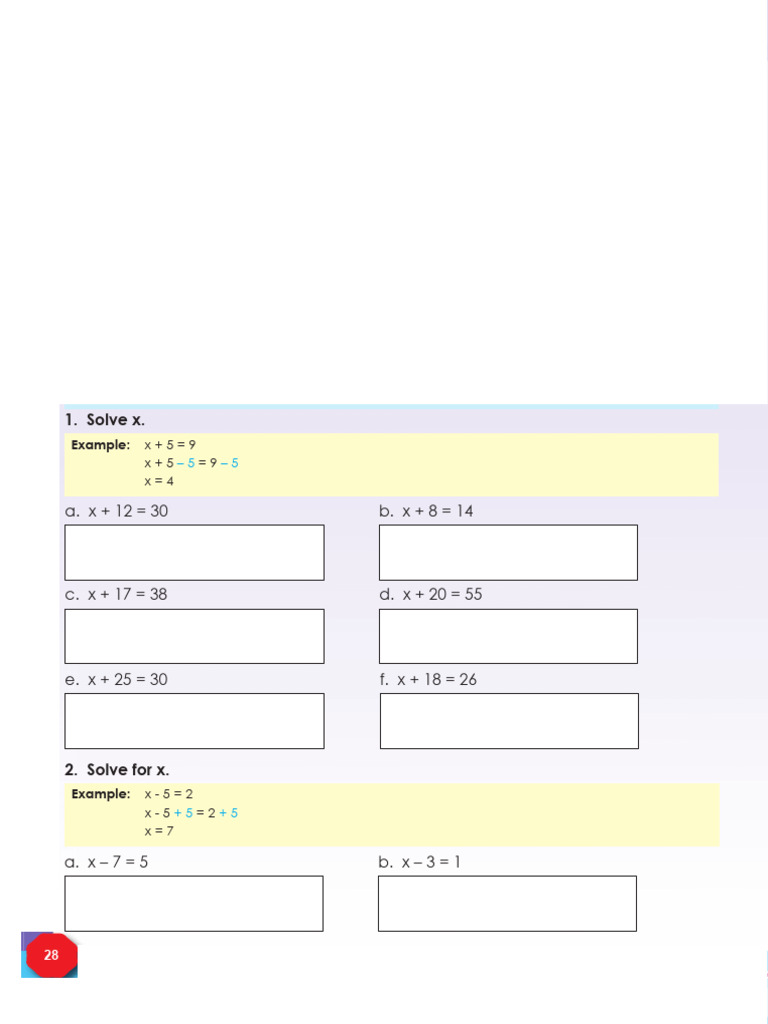 Expression Worksheet | PDF | Area | Equations