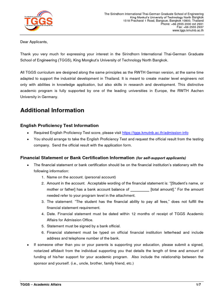 TGGS Application Procedure 20240314 | PDF | Bangkok | Thailand