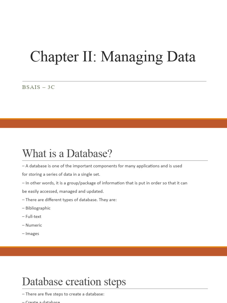 Chapter II 1 | Download Free PDF | Databases | Relational Database