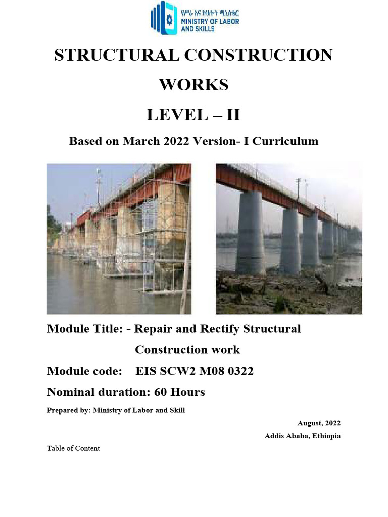 Structural Construction Works Level - Ii: Based On March 2022 Version-I ...