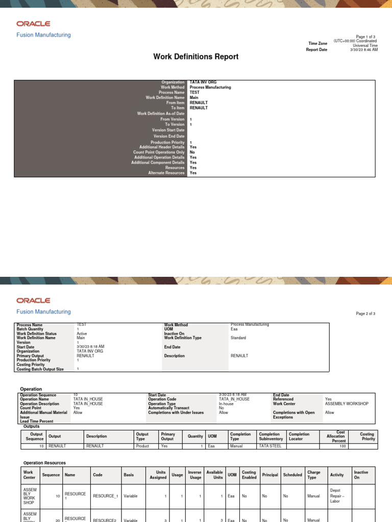 Print Work Definition Report - 300000260014659 | PDF | Software ...