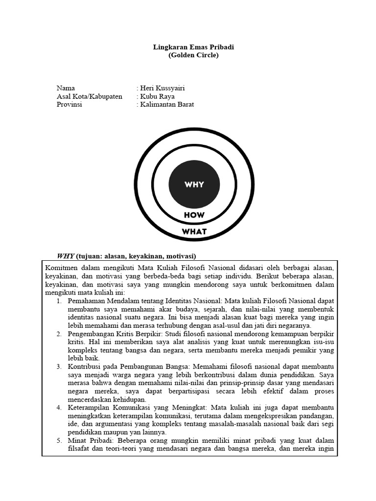 Tugas 3. Komitmen Diri (Golden Circle) | PDF