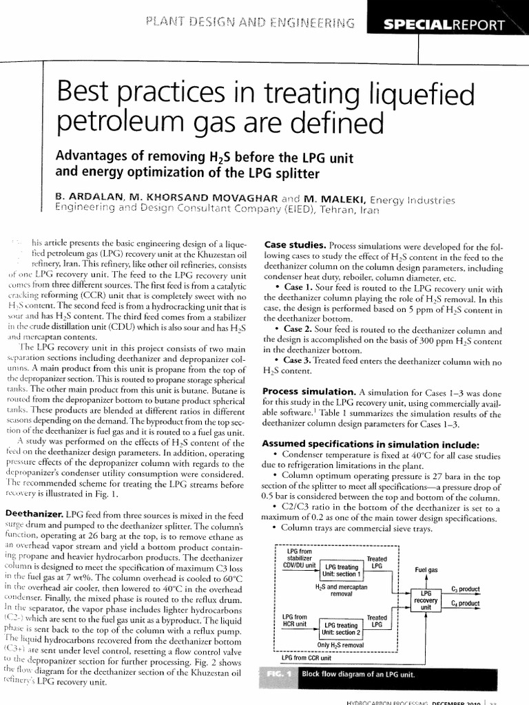 Best Practices in Treating Liquefied Petroleum Gas Are Defined | PDF