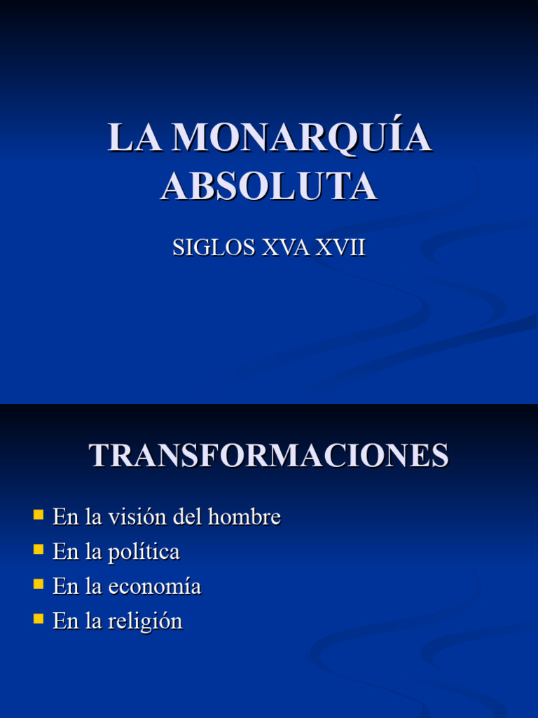 Transformaciones de la Monarquía Absoluta | PDF | Religión y espiritualidad