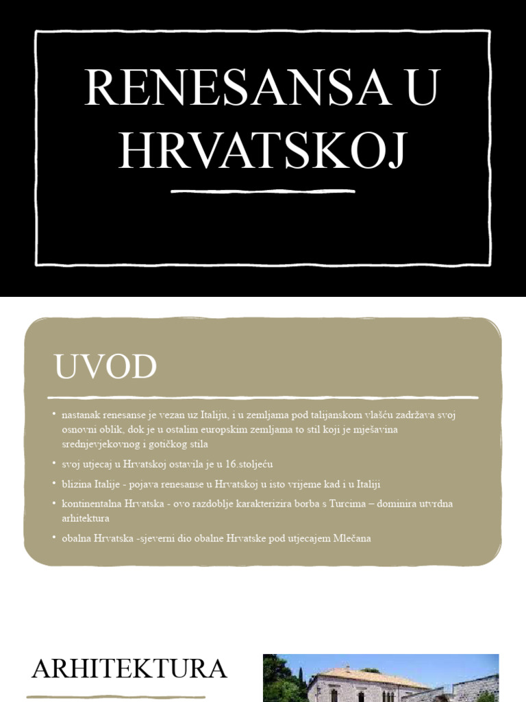 Renesansa U Hrvatskoj | PDF