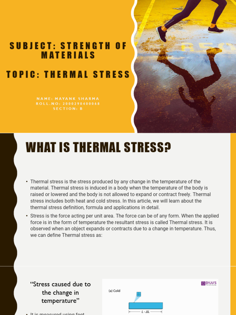 Thermal Stress | PDF | Thermal Expansion | Mechanics