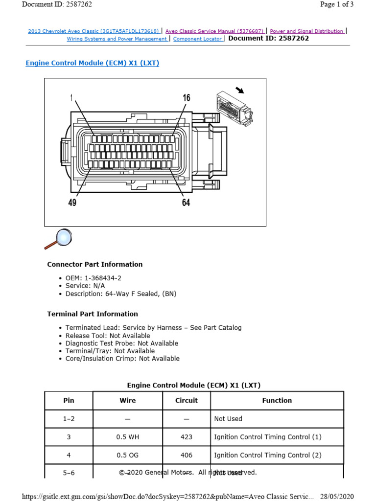 Pin Out Ecm LXT 1 | PDF | Electrical Connector | Throttle
