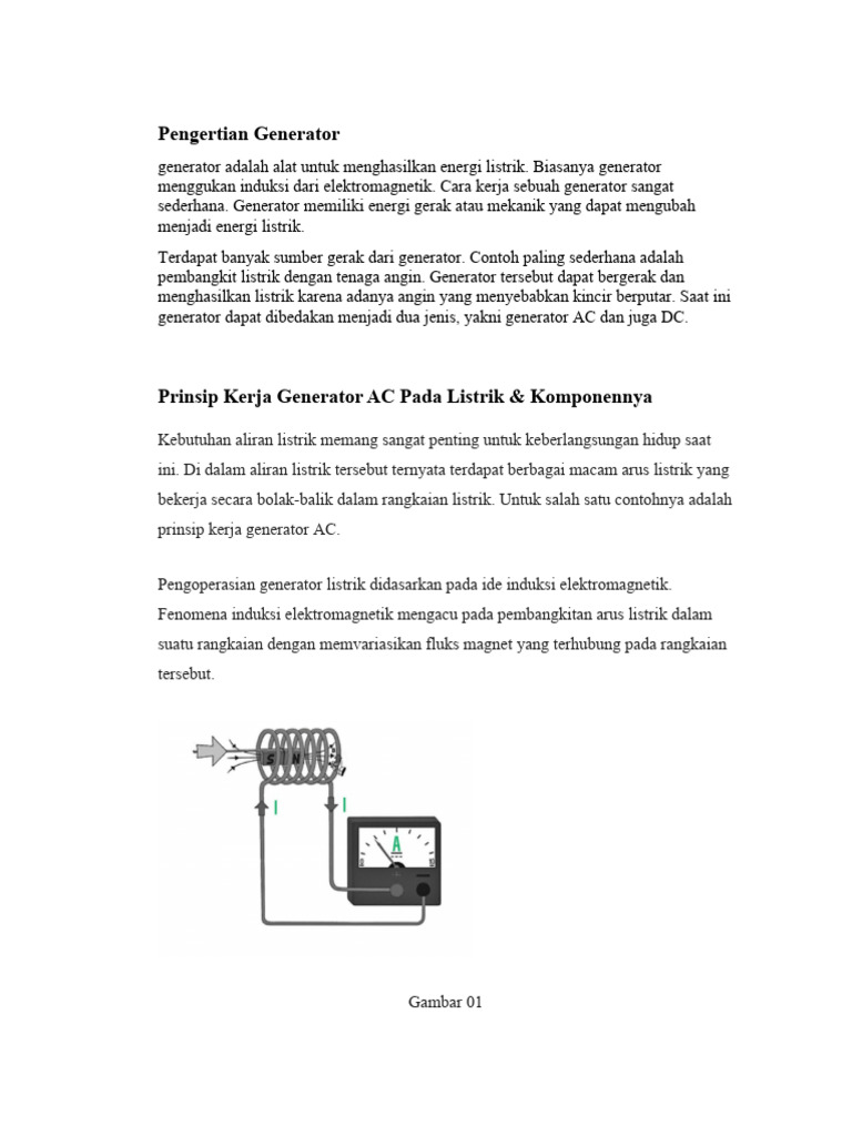 Pengertian - Generator Refisi 1 | PDF | Sains & Matematika