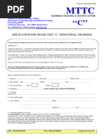 Aplication Form For Trade Test | PDF | Career & Growth | Business