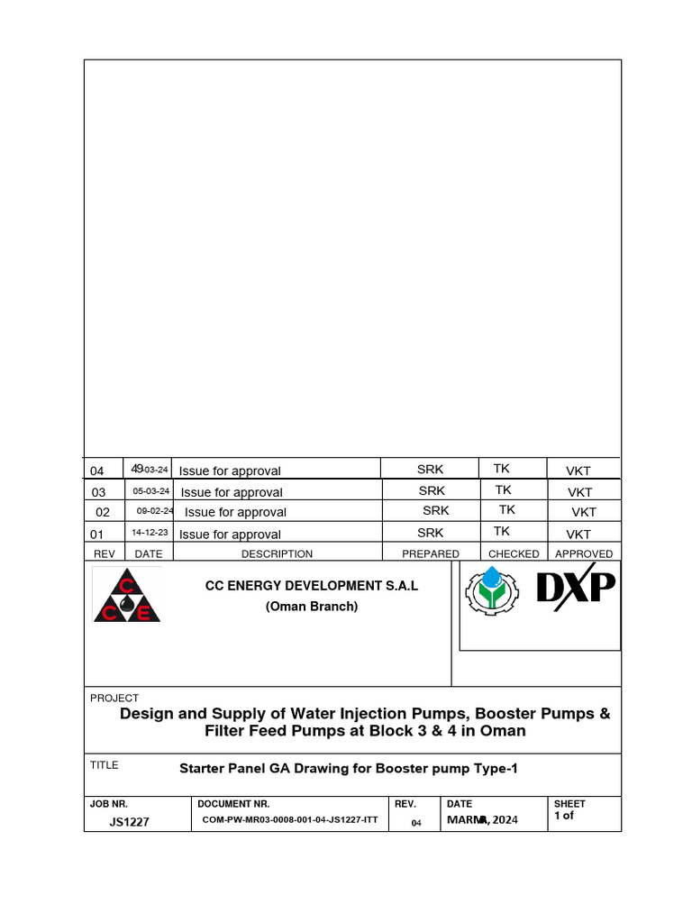 COM-PW-MR03-0008-001-04-JS1227-ITT - Starter Panel GA Drawing | PDF ...