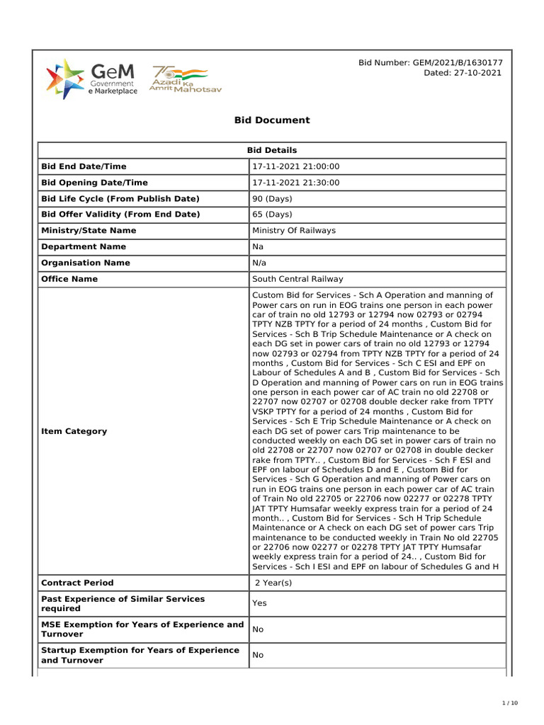 Bid Document | PDF | Procurement | Prices
