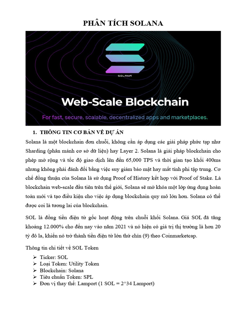 Phân Tích Solana | PDF