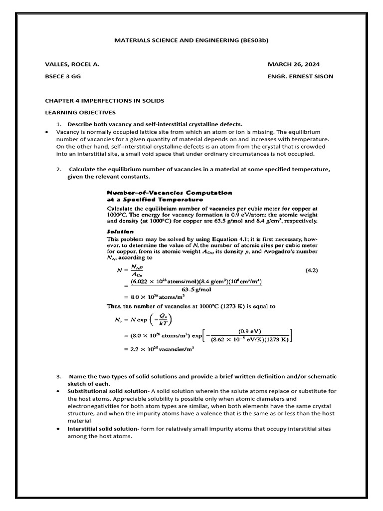 Materials Science and Engineering - 122016 | PDF | Dislocation | Diffusion