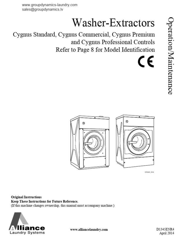 Alliance Laundry System D1345en | Download Free PDF | Washing Machine