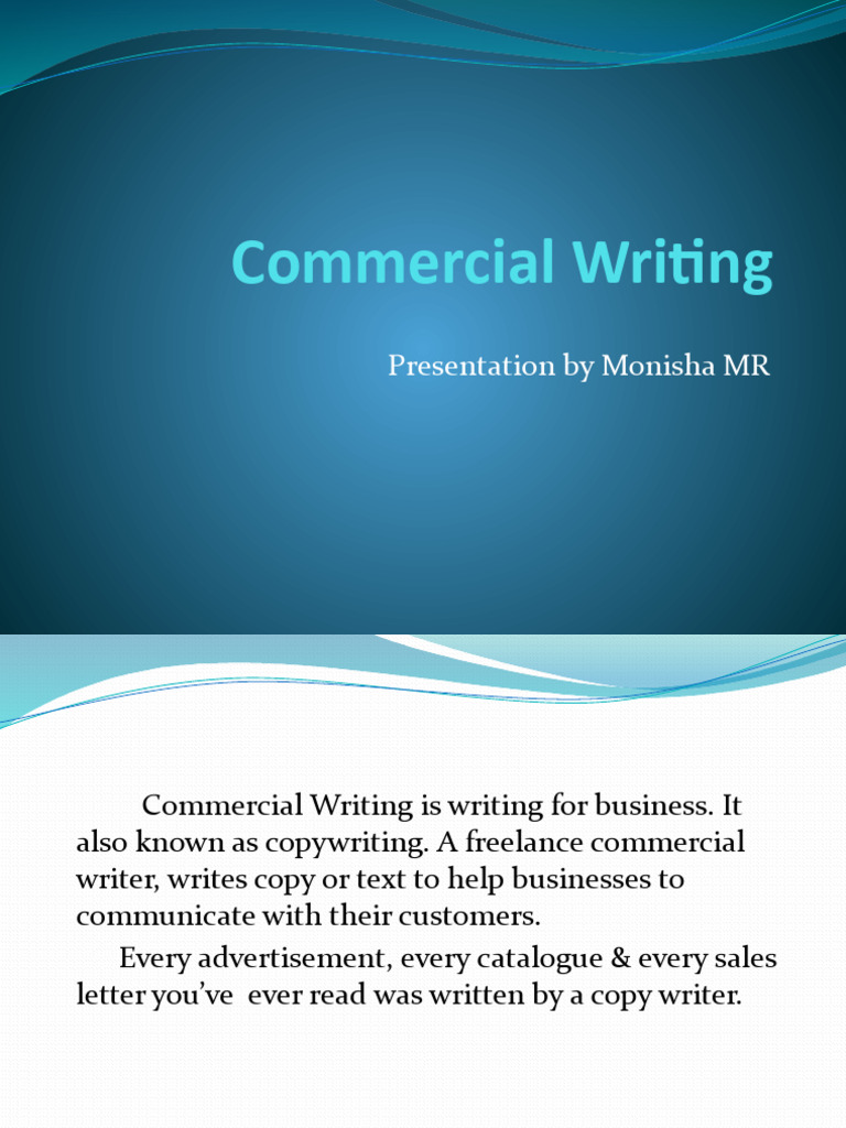 Commercial Writing | PDF