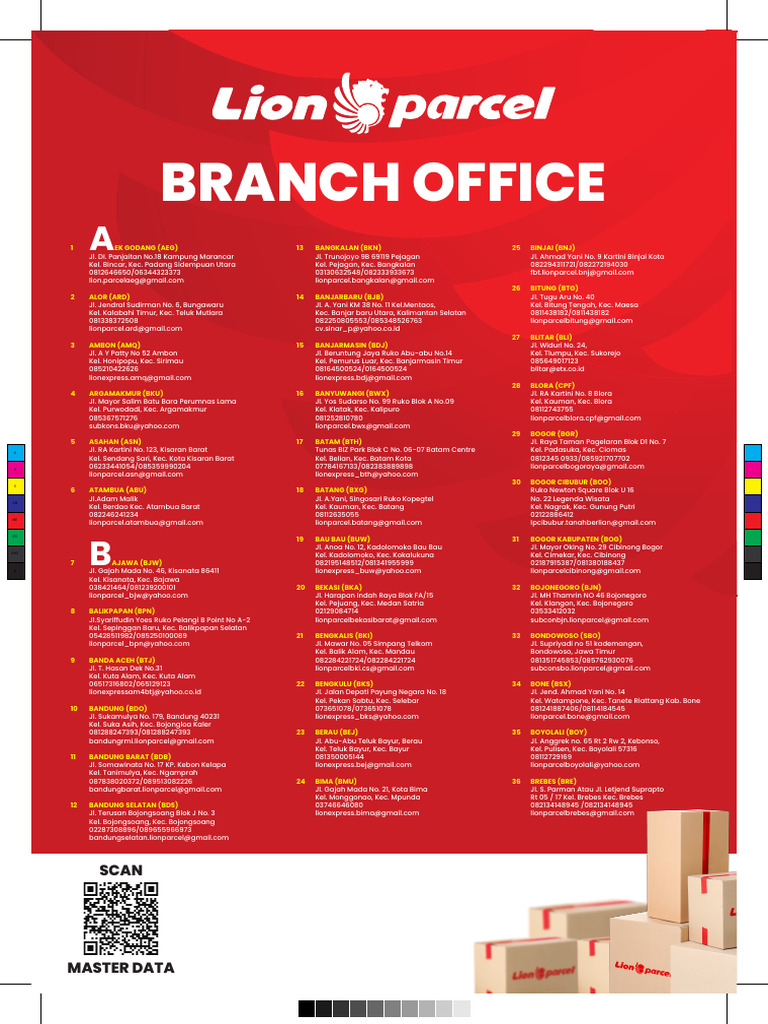 Daftar Kantor Lion Parcel di Indonesia | PDF