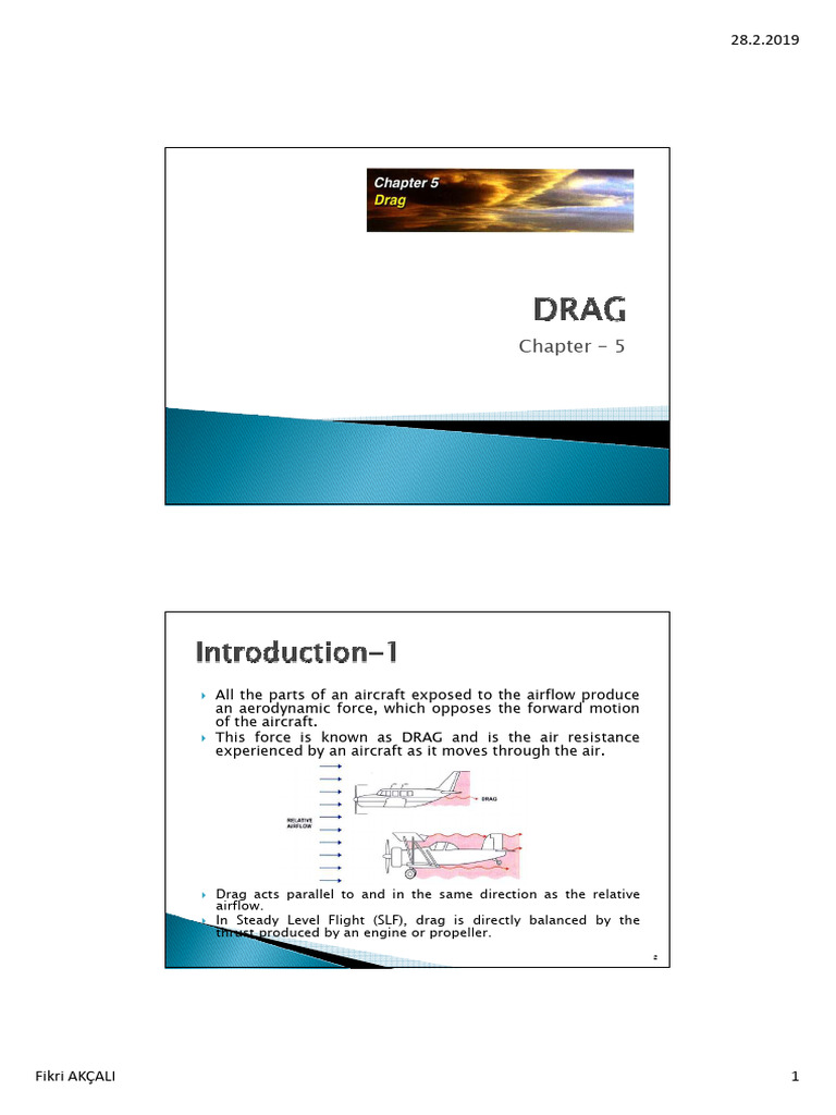 Chapter5_Drag | PDF | Drag (Physics) | Boundary Layer