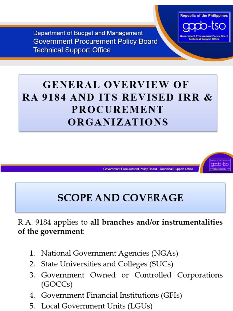 RA 9184: Procurement Planning Overview | PDF | Procurement | Liquidated ...