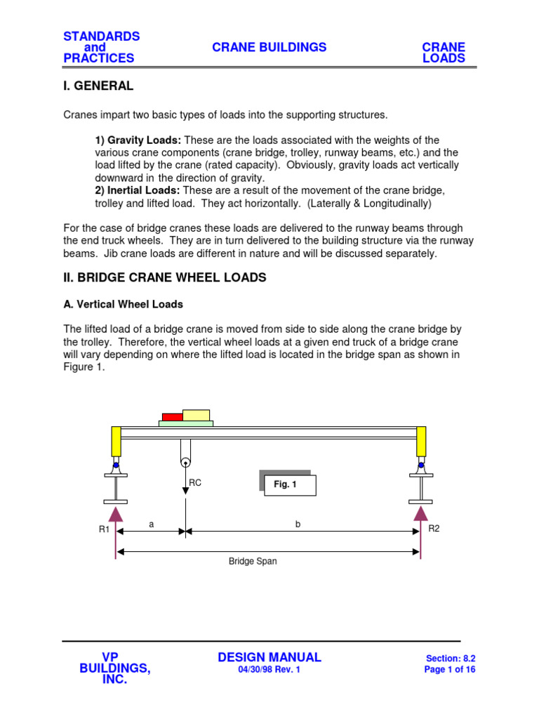 Crane Loads-Design Manual | PDF | Crane (Machine) | Fracture