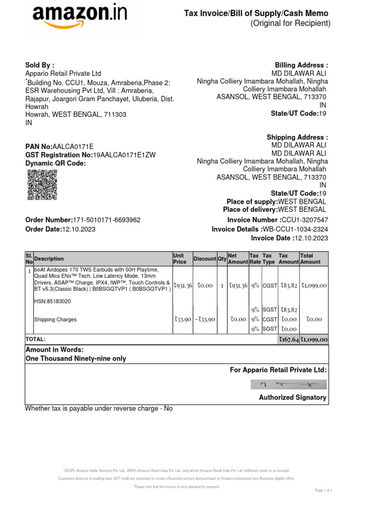 Boat Eardops Invoice | PDF | Invoice | Trade
