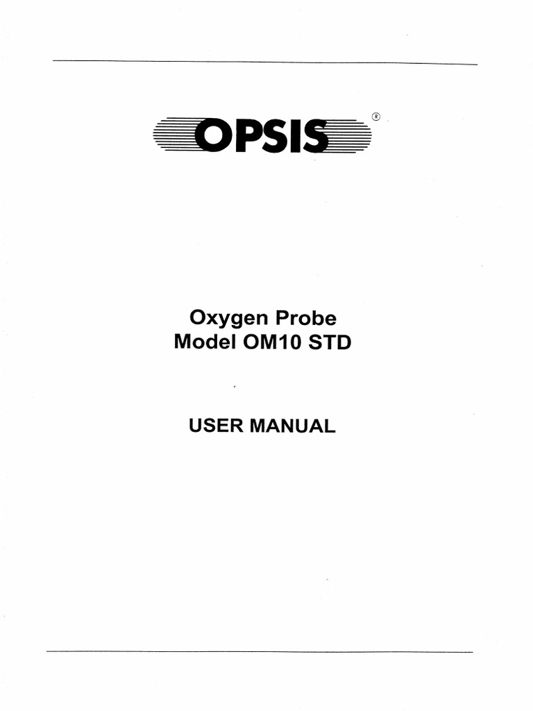 ENVICO - Oxygen Probe Model OM10 STD | PDF