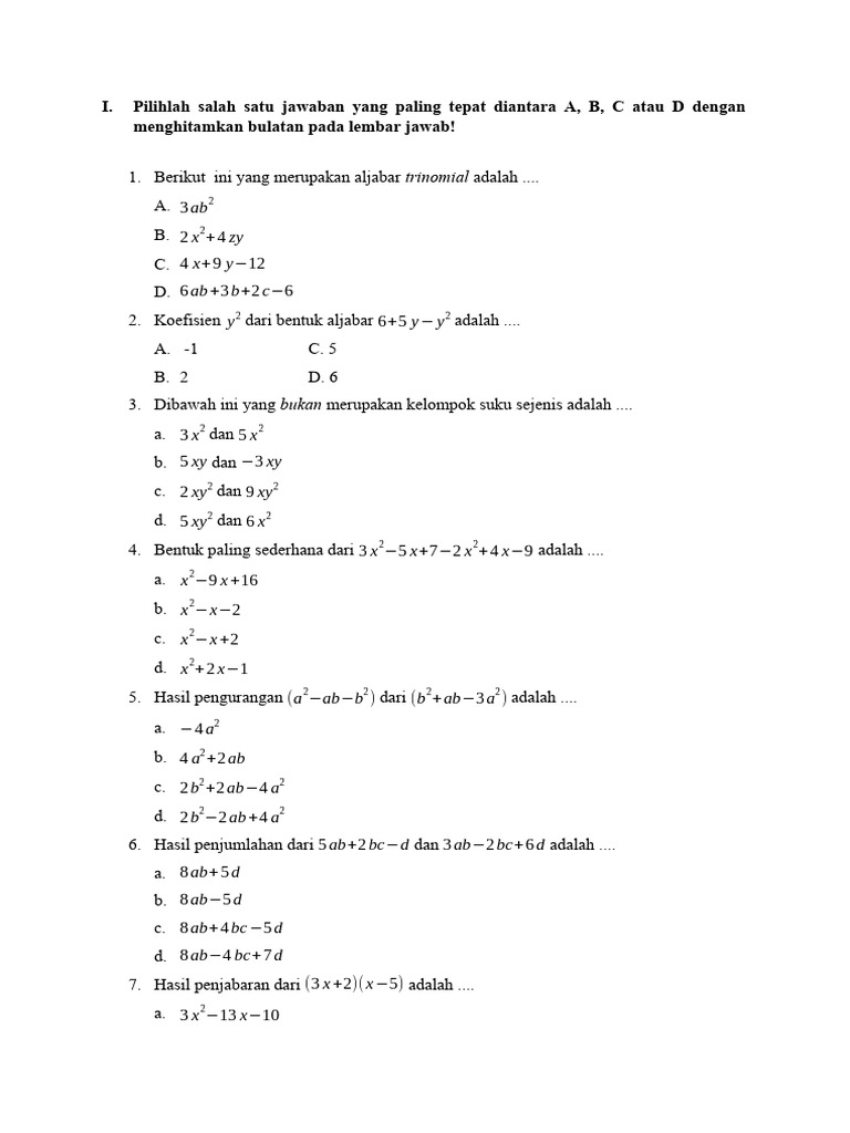 Soal Asesmen Tengah Semester (ASTS) Semsetar GENAP Mapel IPS Kelas 7 Kurikulum Merdeka | PDF ...