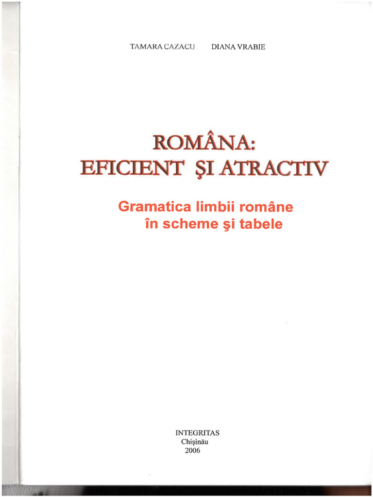 Romana - Grammatica in Scheme Si Tabele | PDF