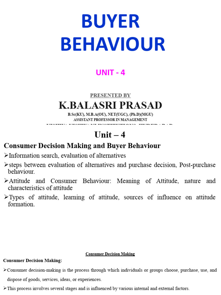 Understanding Buyer Behavior and Attitudes | PDF | Attitude (Psychology ...