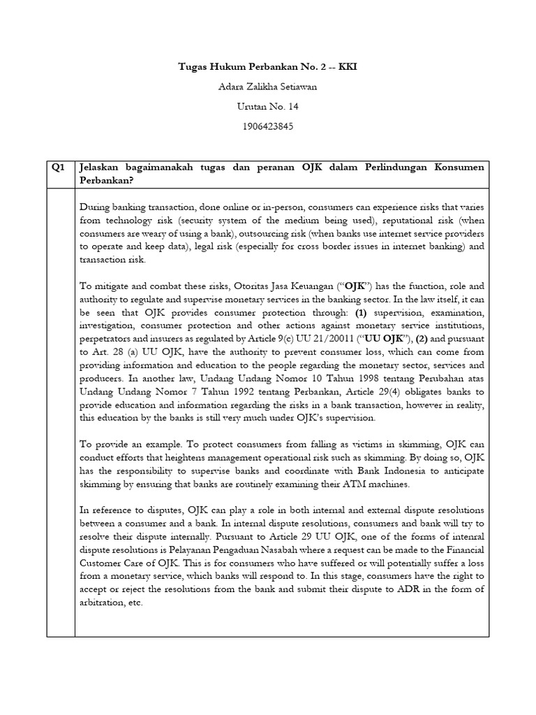 14 - Adara Zalikha Setiawan - 1906423845 - Tugas Ke 2 | PDF | Alternative Dispute Resolution ...