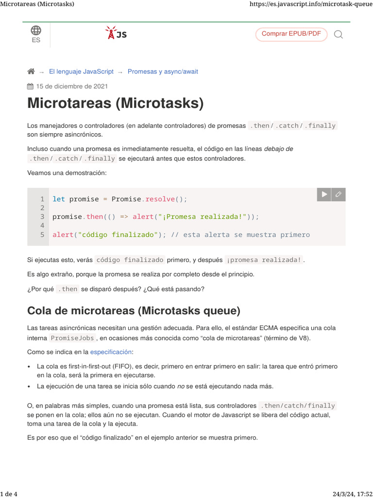 Microtareas (Microtasks) | PDF
