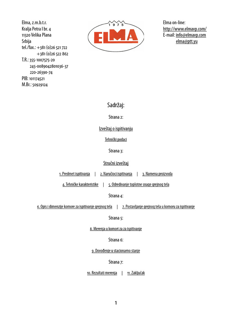 Izvestaj - o - Ispitivanju 2 | PDF