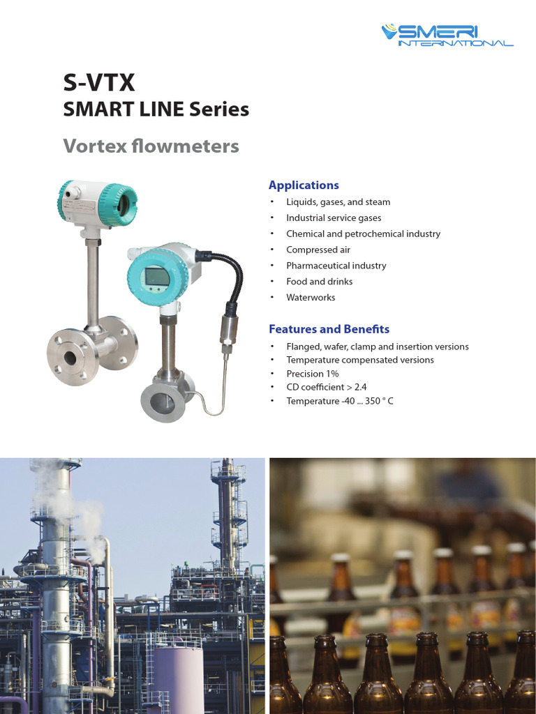 Smeri SVTX Smartline Brochure 2 21 | PDF | Flow Measurement | Fluid Dynamics