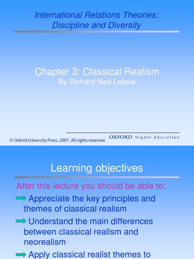 Chapter 3: Classical Realism: International Relations Theories ...
