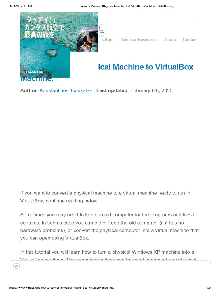 How To Convert Physical Machine To VirtualBox Machine. | PDF ...