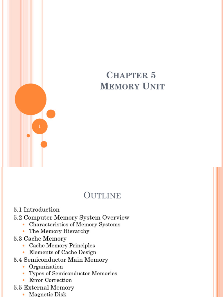Comp Arch Chapter5MemoryPart1 - 2010 | PDF | Computer Data Storage | Cpu Cache